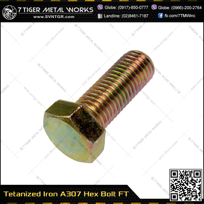 Tetanized Iron A307 Hexagonal Bolt - ASTM A325 Anchor Bolt Philippines